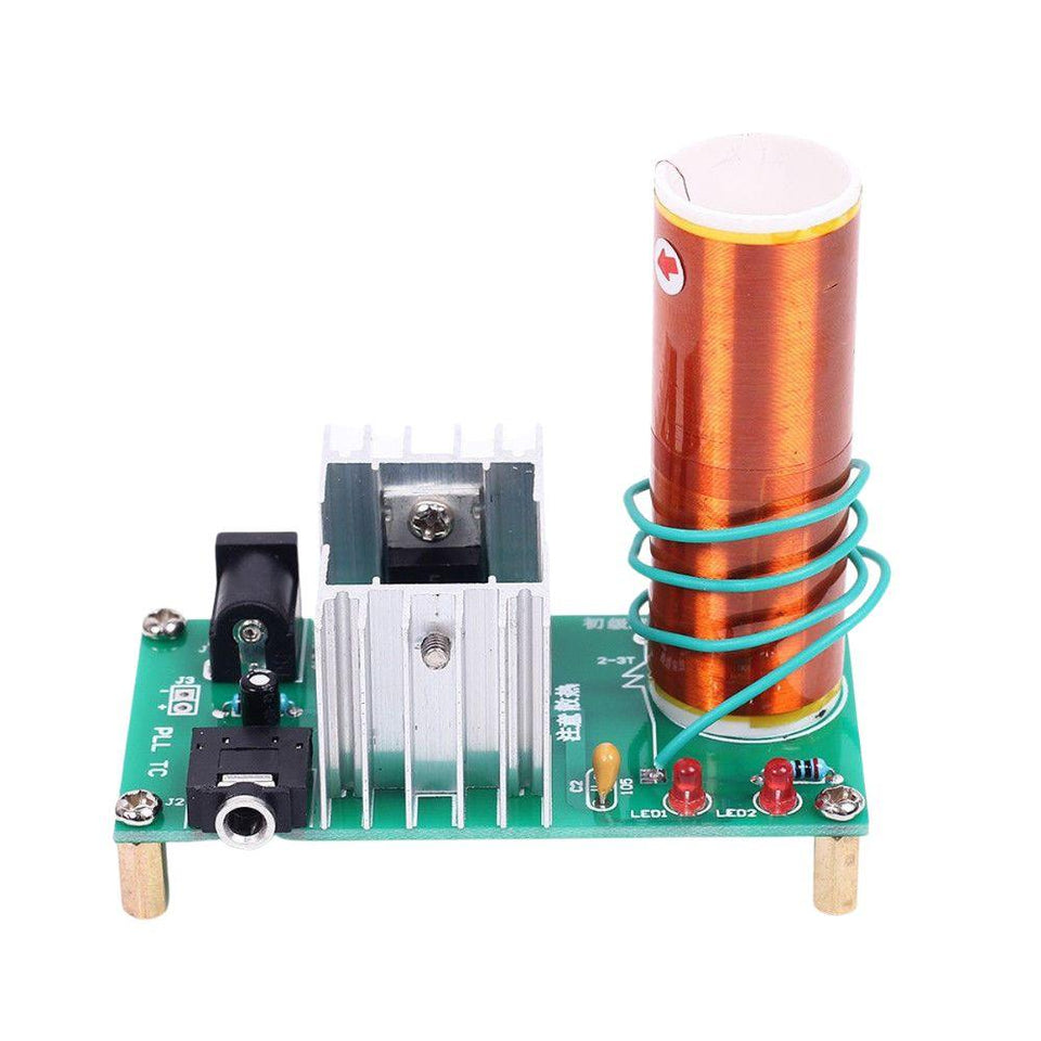DIY Mini Tesla Coil Kit Module, Plasma Speaker Electronic Kit, 15W DC ...